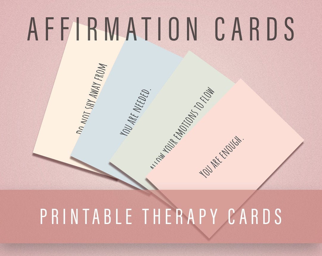 Affirmation Cards Self Care Kit Mental Health Self Care Therapist Gift ...
