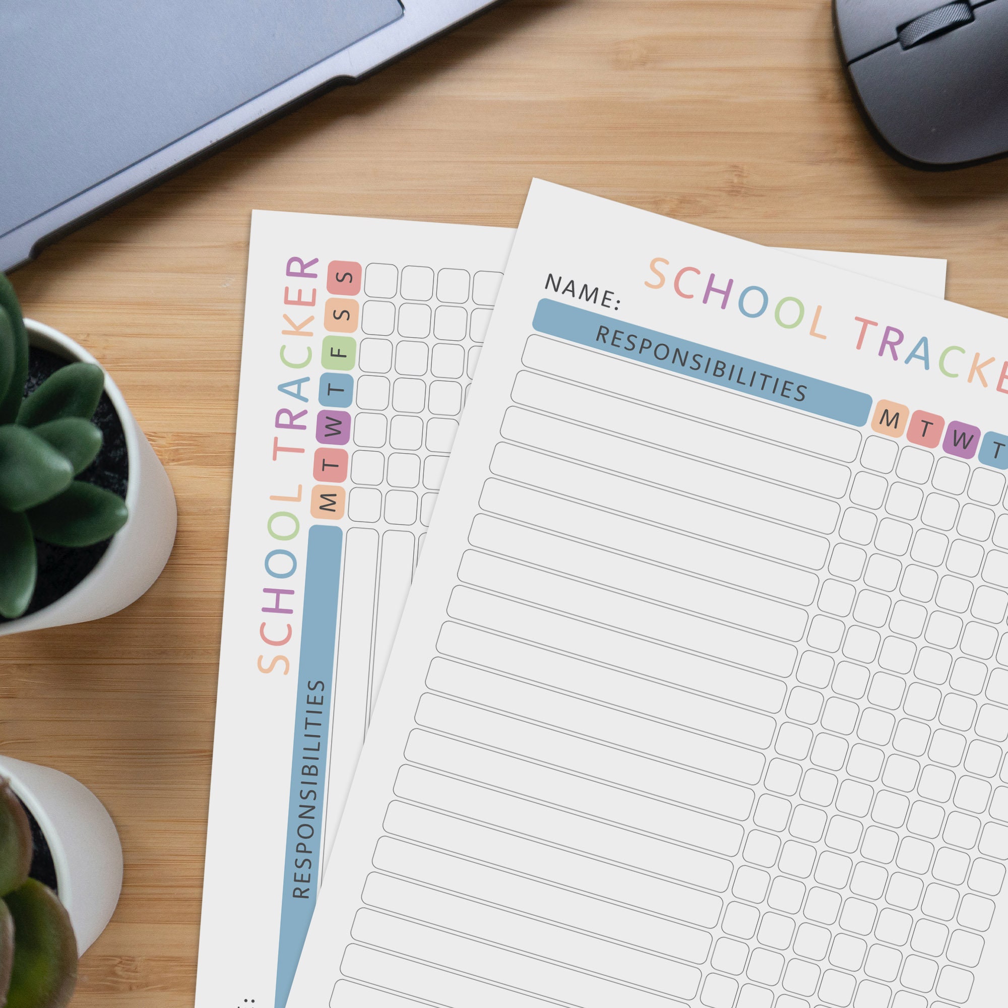 Chore Chart for Kids Printable School Tracker Weekly Chore Chart for ...