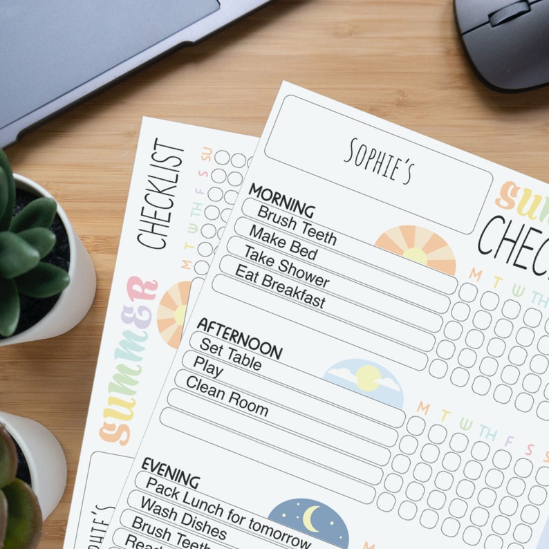 Chore Chart for Kids Printable Weekly Chore Chart for Children, Kids ...