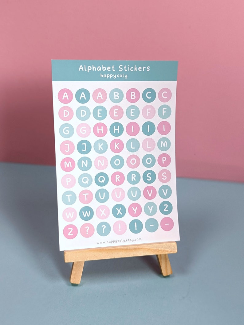 Alphabet Stickersheet Alphabet Deco Sticker Letter Stickers - Etsy