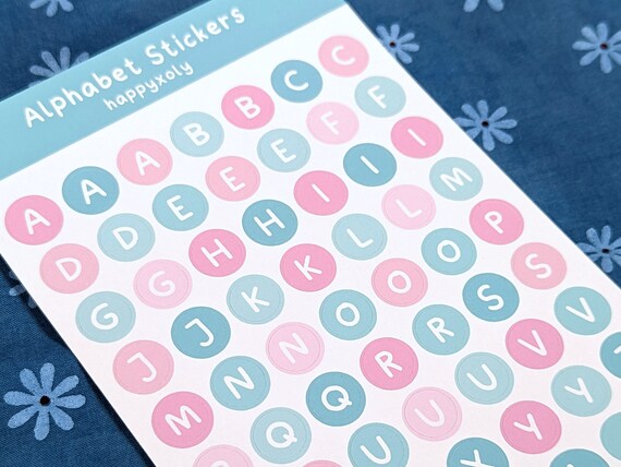 Alphabet Stickersheet Alphabet Deco Sticker Letter Stickers - Etsy