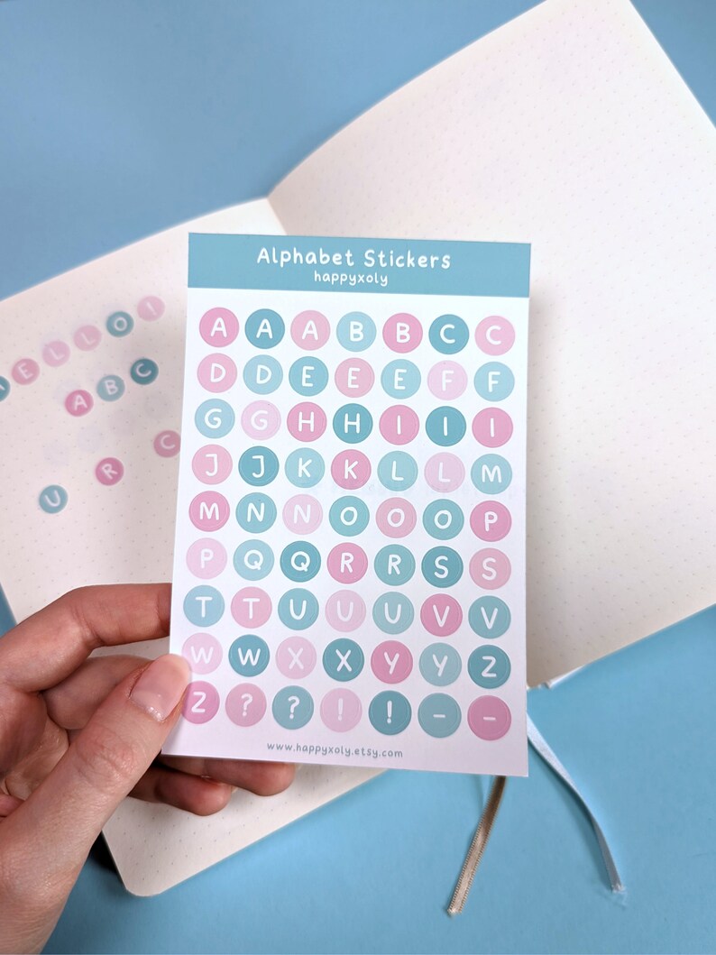 Alphabet Stickersheet Alphabet Deco Sticker Letter Stickers - Etsy