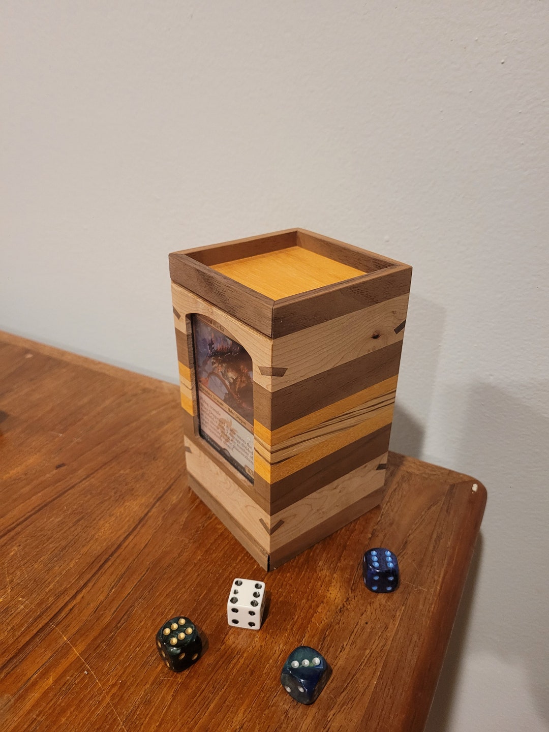 Wooden Deck Box With Dice Compartment for Magic the Gathering ...
