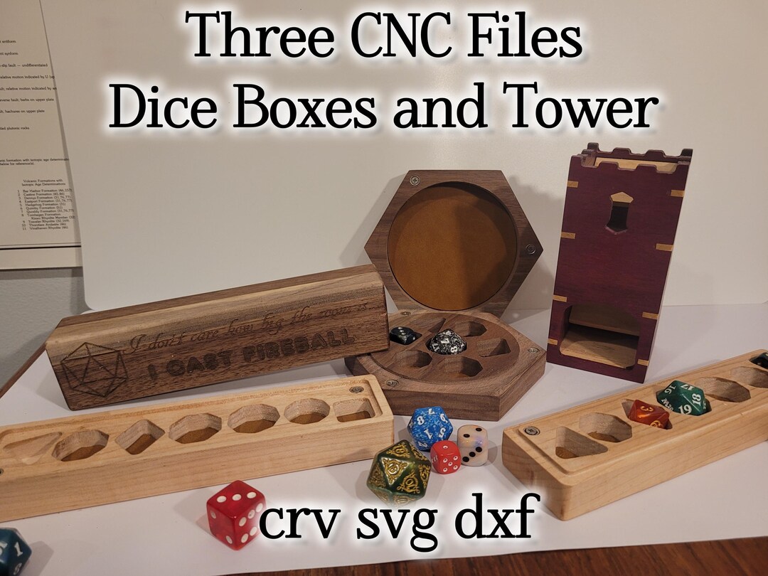 CNC Dice Box & Tower File Pack - DND Special (svg Crv Dxf) - Etsy