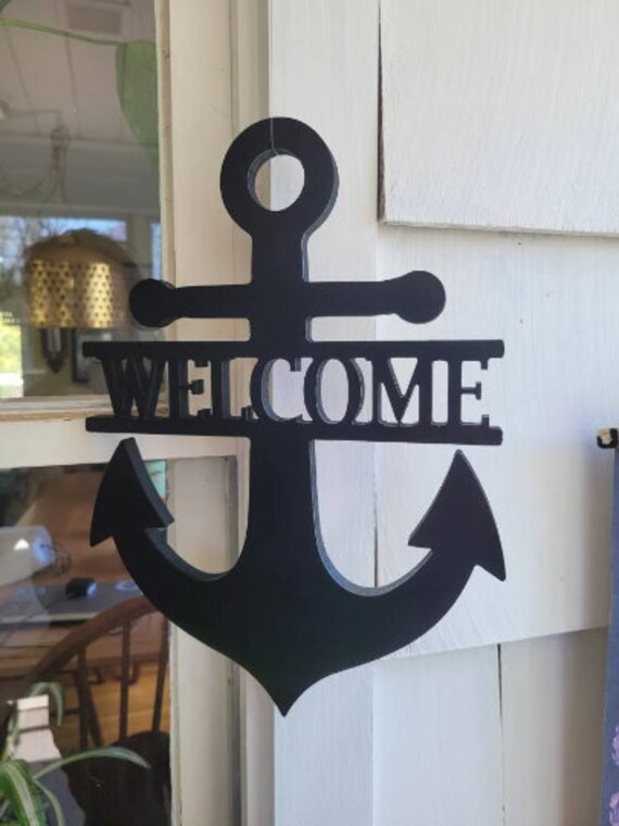 Nautical Anchor Welcome Sign Digital File for CNC Laser DIY - Etsy