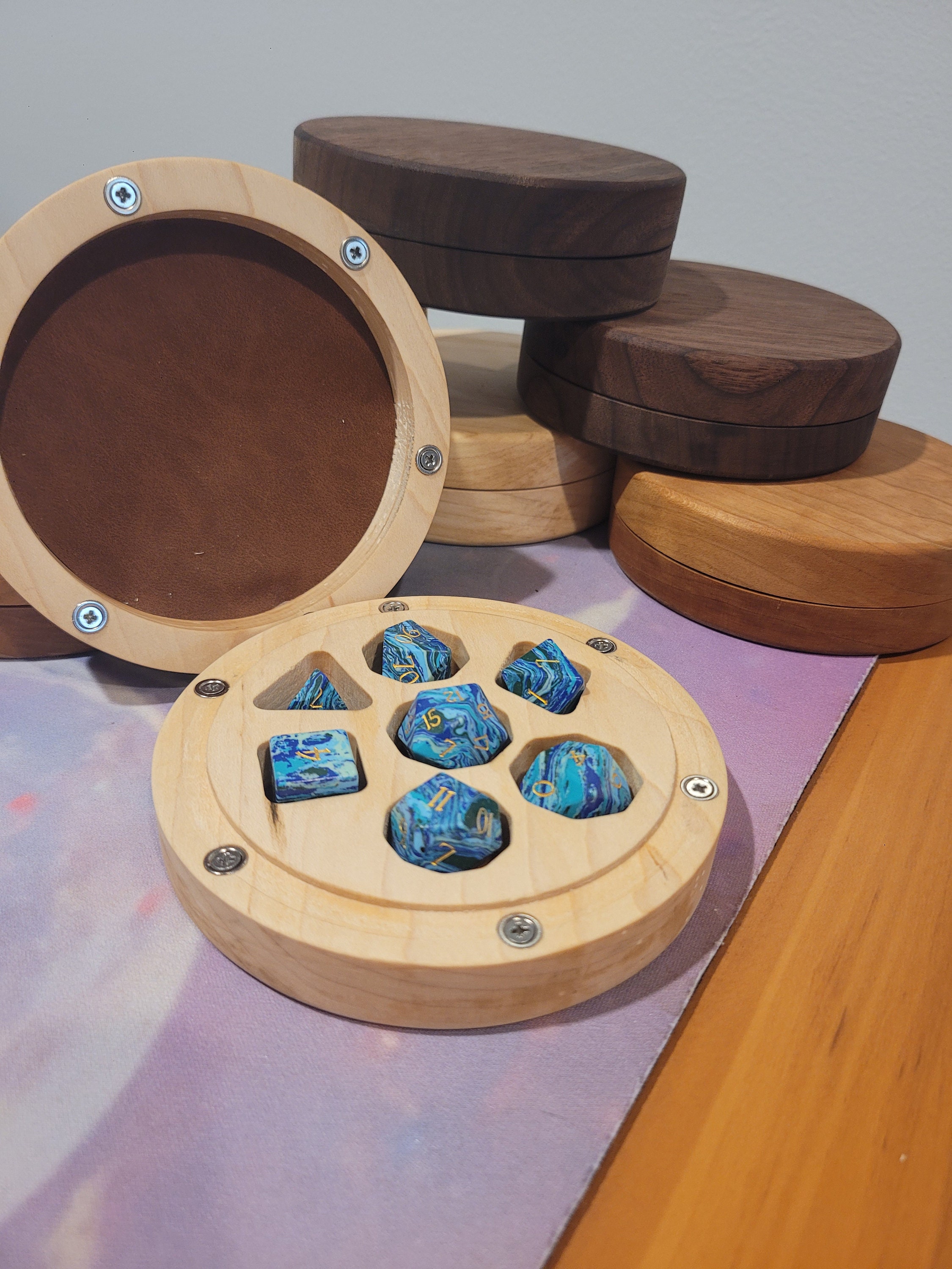 Circle Dice Box With Dice Tray CNC Design File Svg, Dxf, Crv, for Dnd ...