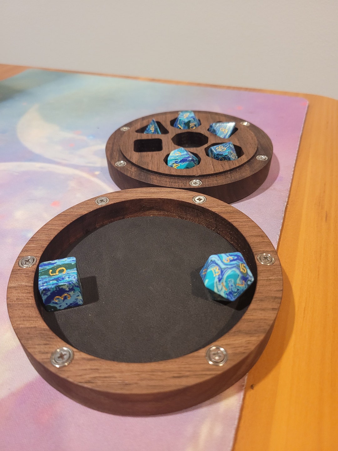 Wooden Dice Box & Rolling Tray for Dice Games Dungeons and - Etsy