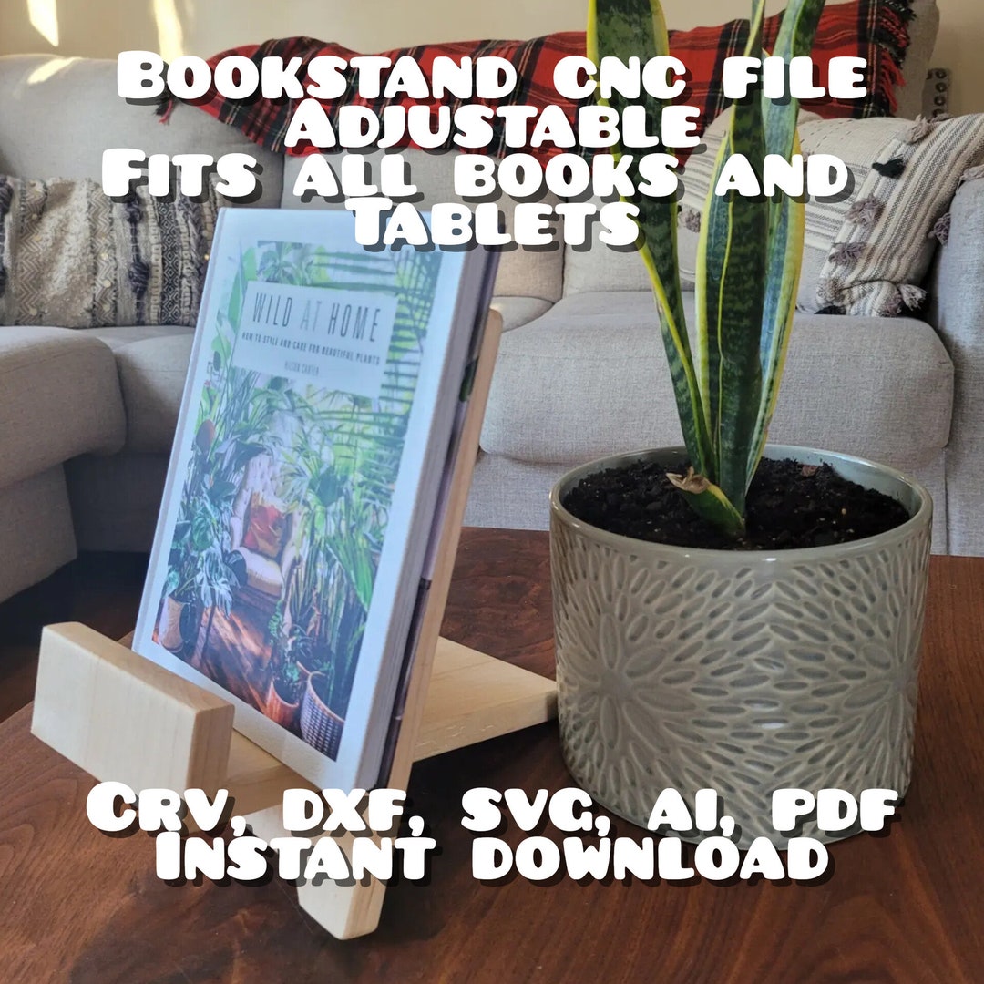 Bookstand CNC File, Tablet Stand, Display Stand, Cut File, Svg, Dxf ...