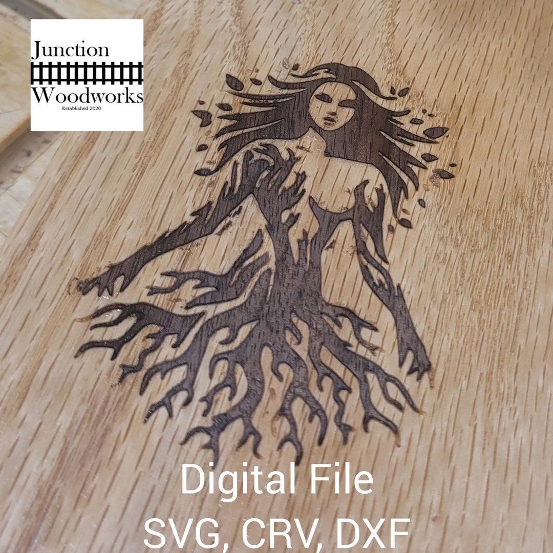 Dryad CNC Inlay File: Wood Forest Fantasy Art, Elemental - Etsy