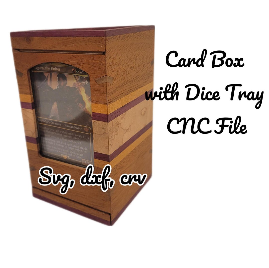 CNC File Commander Card Box With Dice Tray for Mtg Magic the Gathering ...