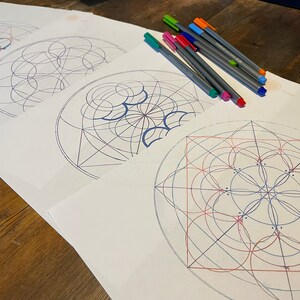 Mandala Sketch Guides - LOVE - 4 PDF Digital Downloads - Etsy