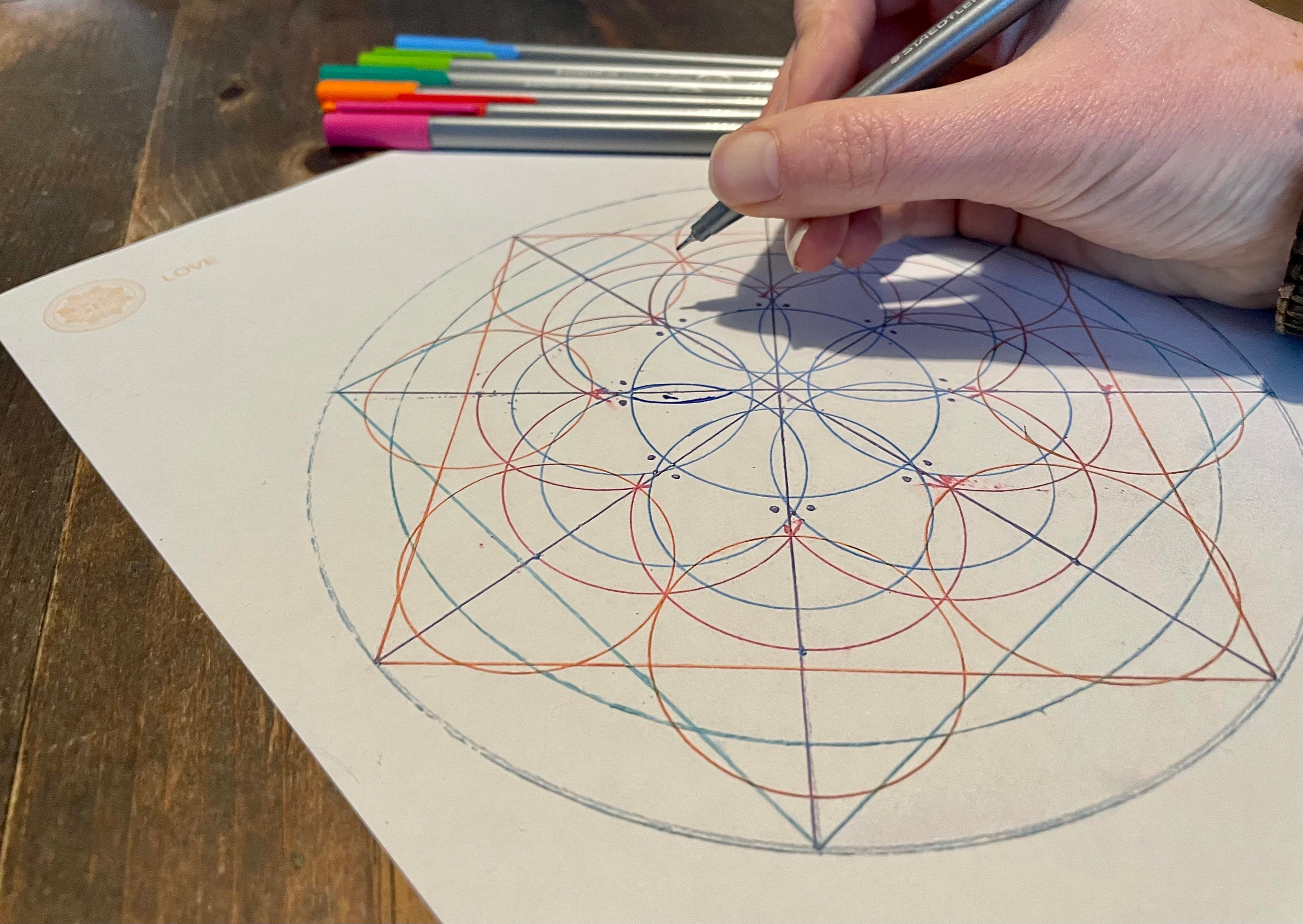 Mandala Sketch Guides - LOVE - 4 PDF Digital Downloads - Etsy