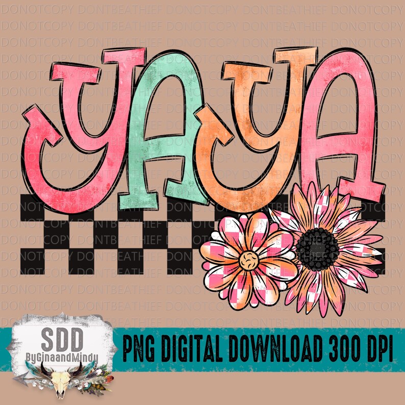 Yaya PNG | Trendy, Doodle Letters, Floral, Spring, Brush Stroke, Boho ...