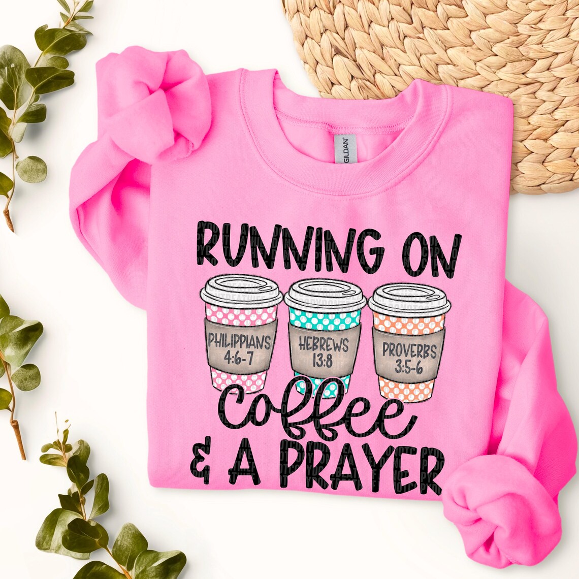Running on Coffee Prayer PNG | Colorful, Trendy, Caffeine, Christian ...