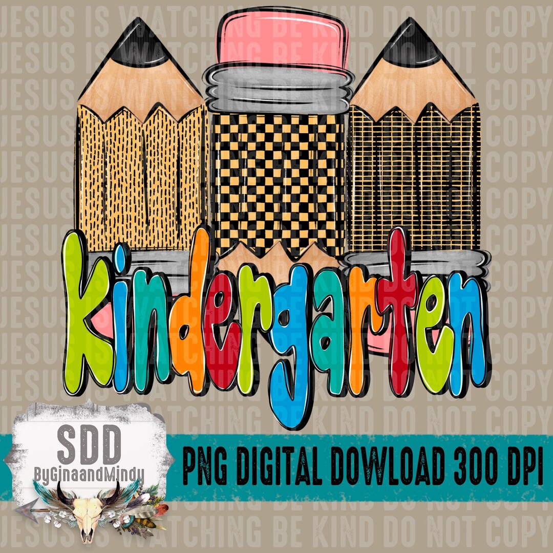 Kindergarten PNG | Trendy, Back to School, Grade, Elementary, Pencils ...