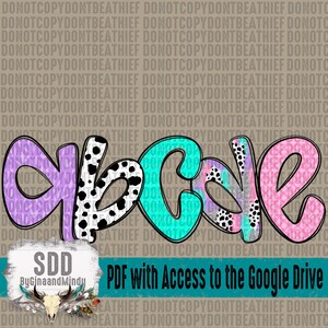 Spring Scribbles Doodle Alpha PNG Bundle Set | Doodle Letters, Dots ...