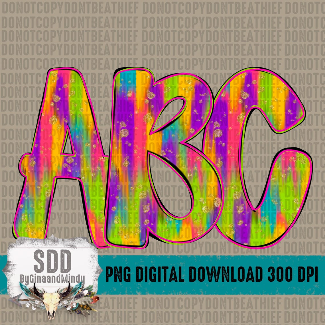 Colorful Brush Strokes and Leopard Doodle Alpha PNG Bundle Set | Doodle ...