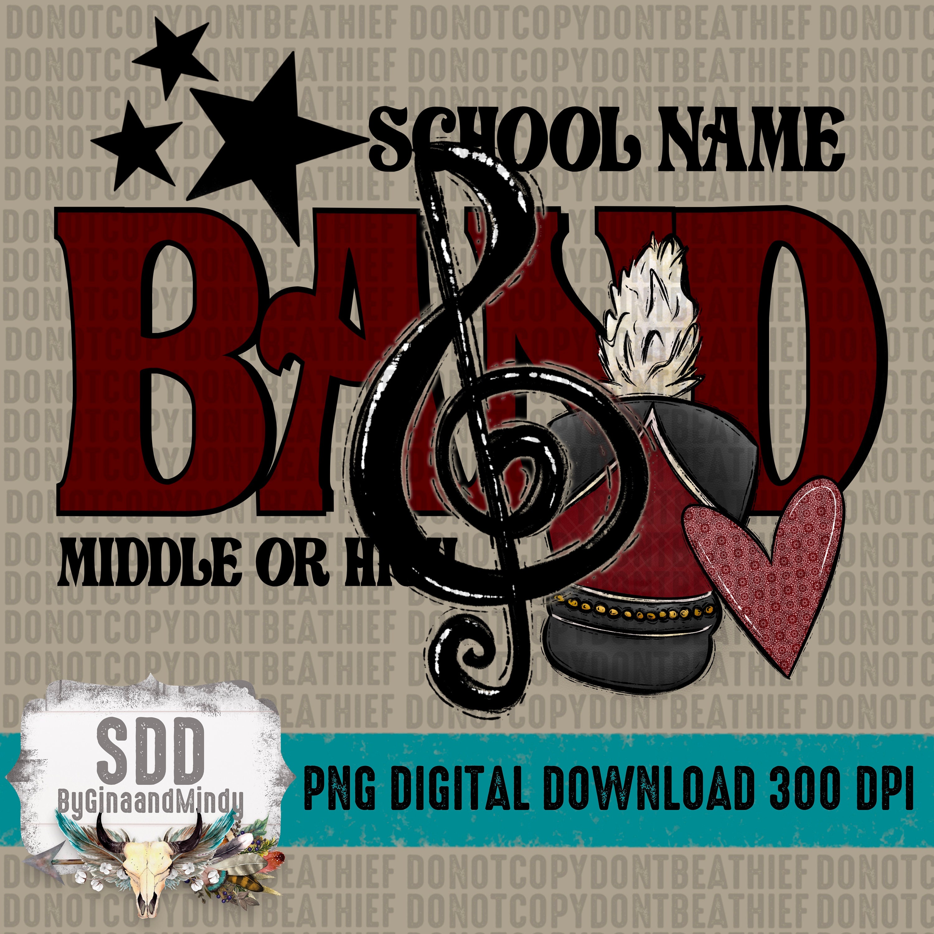 Middle High School Band Shirt Ideas