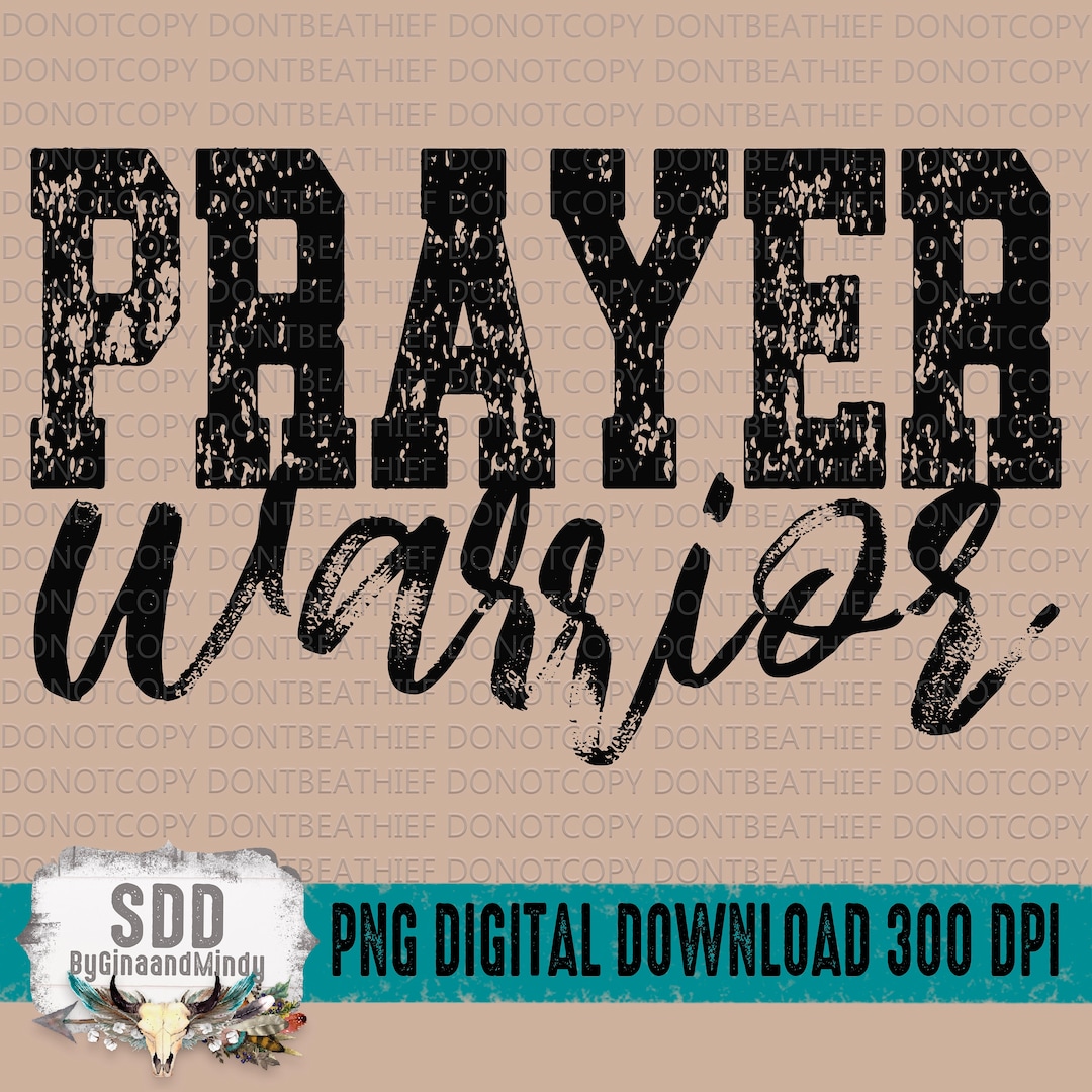 Prayer Warrior Bundle PNG, Print, Praying, Religious, Christian ...
