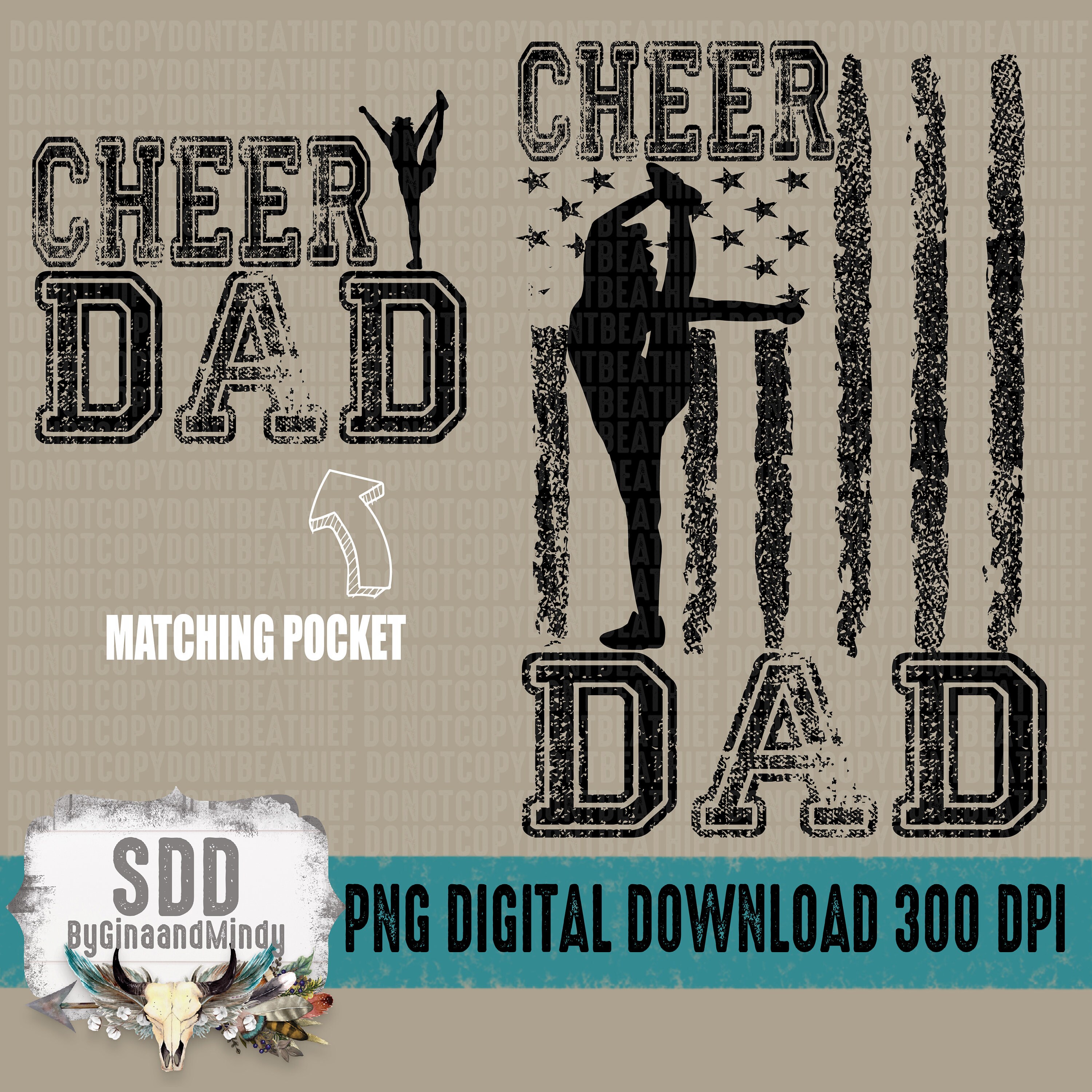 Cheer Dad Bundle PNG, Print, Sublimation, Dad, Father, American Flag ...