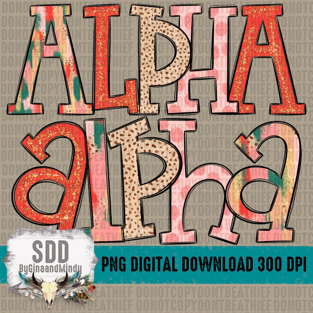 Christmas Doodle Alpha PNG Bundle Set | Doodle Letters, Dots, Letter ...