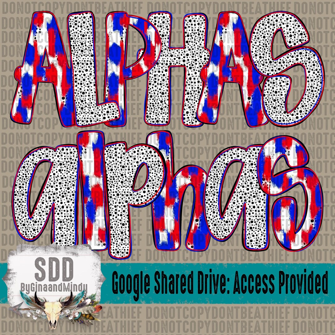 Red Royal Blue White Doodle Alpha PNG Bundle Set | Doodle Letters ...