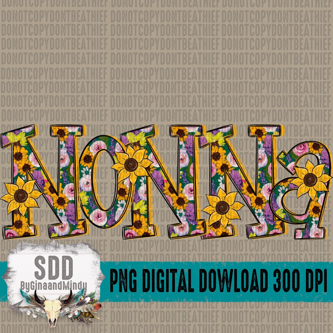 Nonna PNG | Doodle Letters, Name, Title, Sunflower, Sunflowers, Summer ...