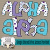 Messy Paint & Dots Doodle Alpha PNG Bundle Set Letters, Letter ...