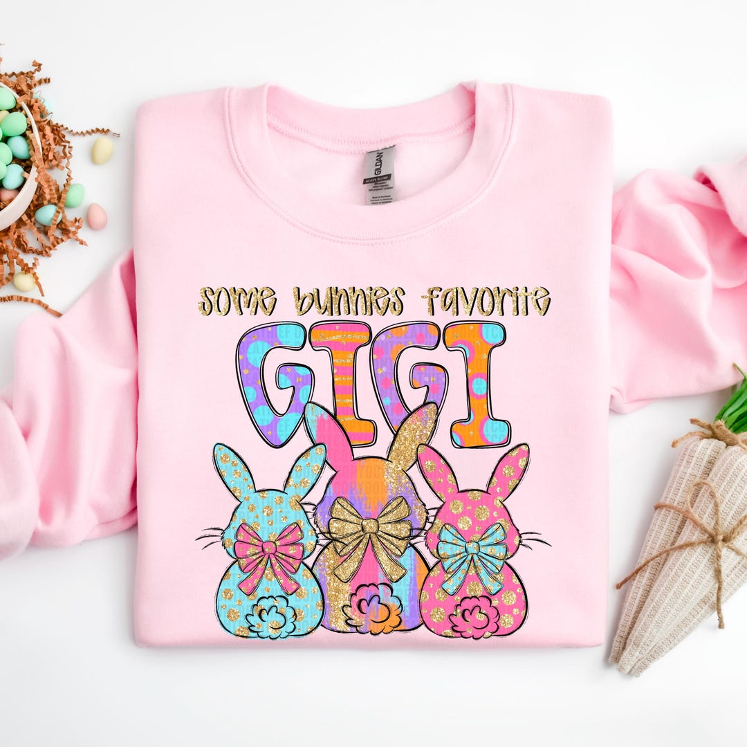 Some Bunnies Favorite Gigi PNG | Doodle Letters, Spring, Bunny, Glitter ...