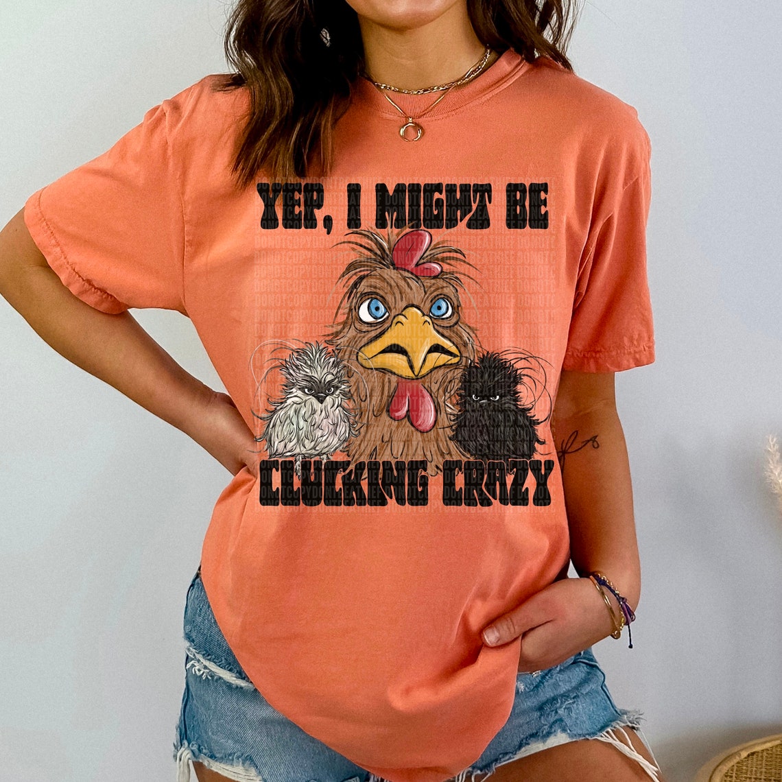 Clucking Crazy PNG Retro Country Southern Graphic - Etsy