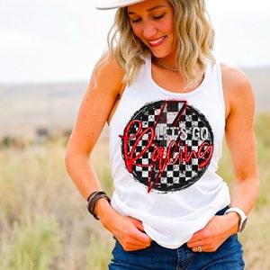 Let's Go Racing PNG | Race, Track, Checkered, Bolt, Trendy | Instant ...