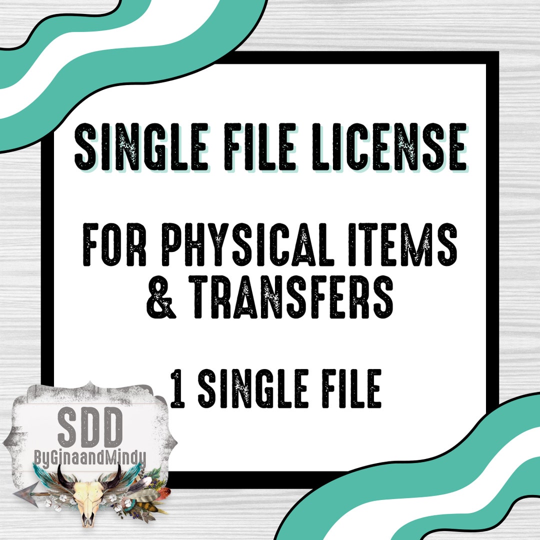 Single File Commercial License - Etsy