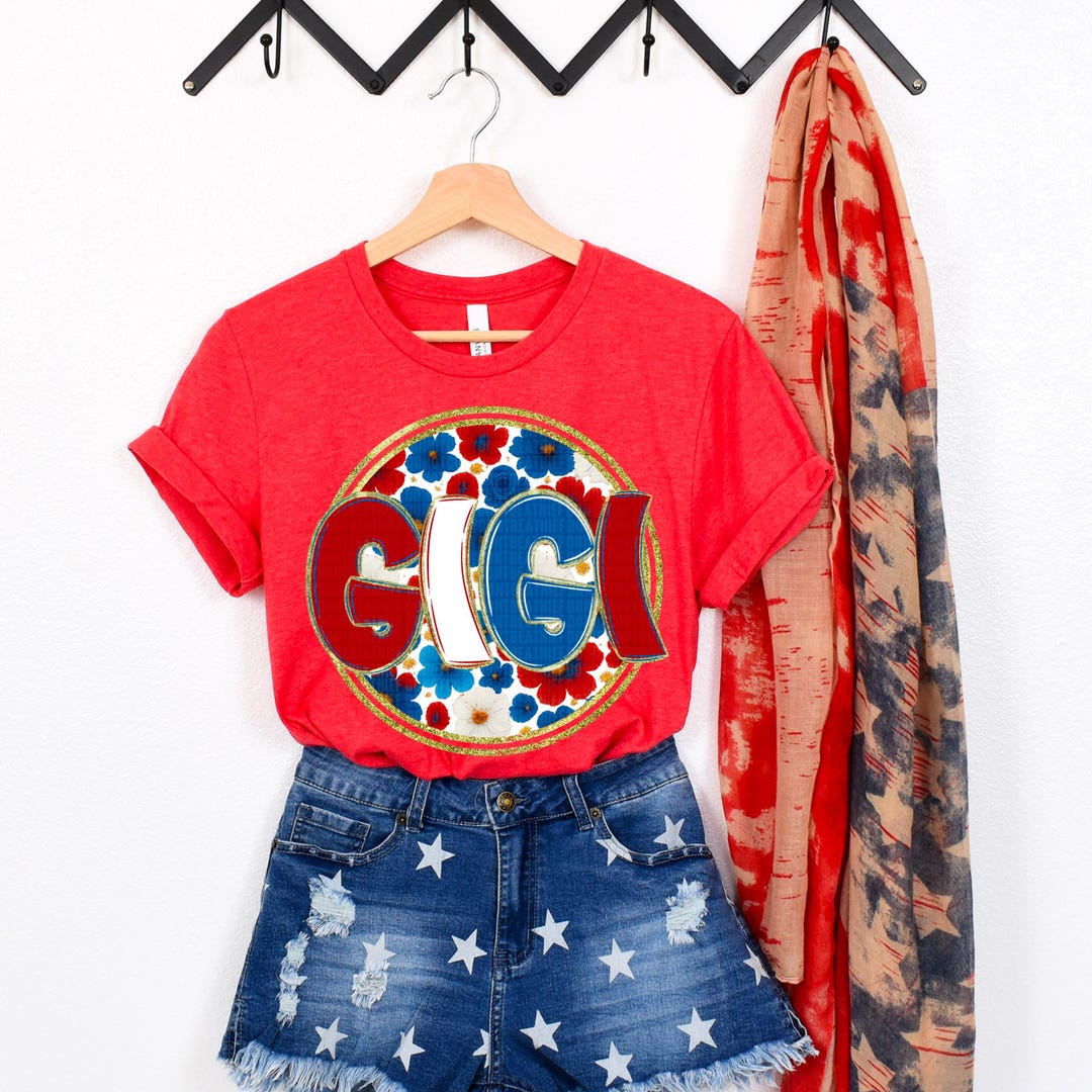 Gigi PNG | Trendy, Florals, 4th of July, Patriotic, Red, White, Blue ...