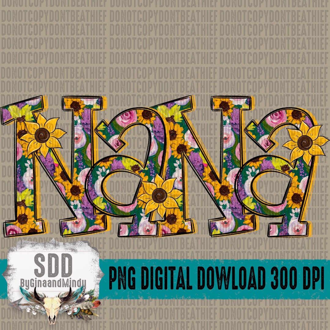 Nana PNG | Doodle Letters, Name, Title, Sunflower, Sunflowers, Summer ...