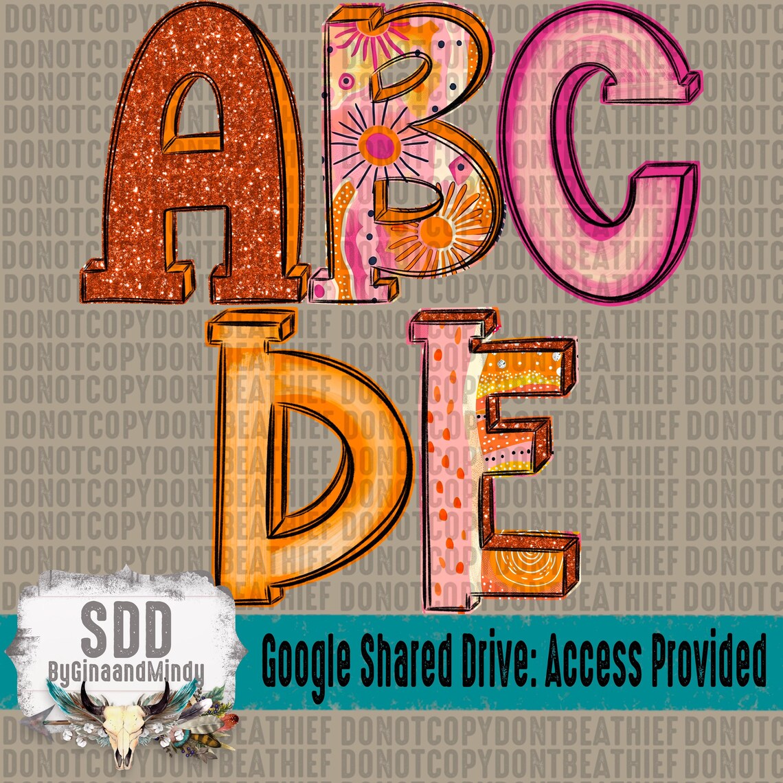 Sunshine Blocks Doodle Alpha PNG Bundle Set | Doodle Letters, Dots ...