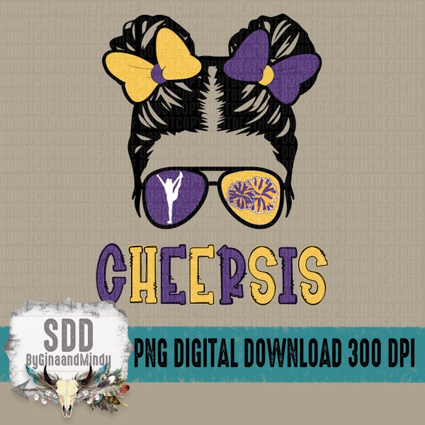 Gold and Purple Cheer Png - Etsy
