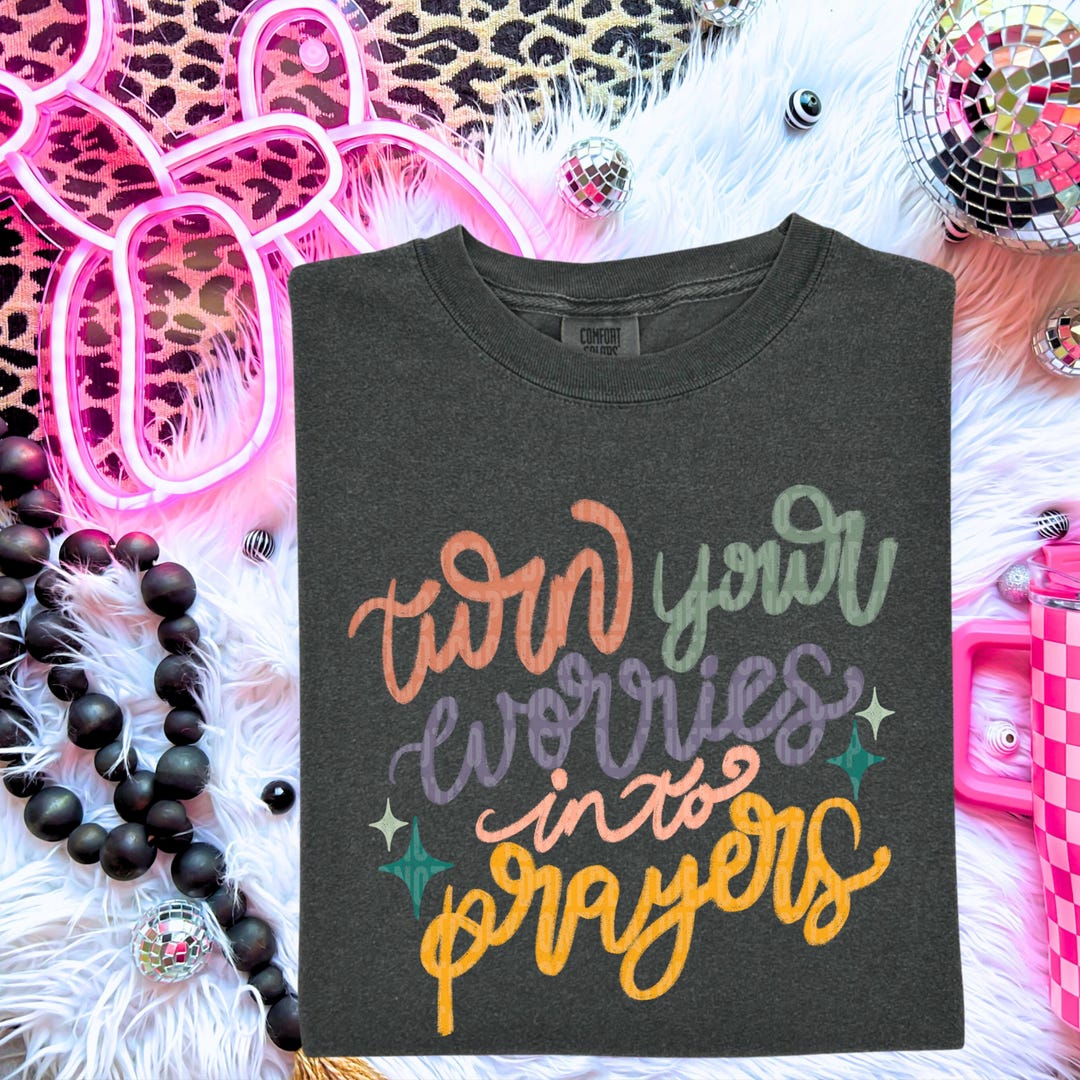 Worries Into Prayers PNG | Hand Written, Hand Drawn, Boho, Faith, Pray ...