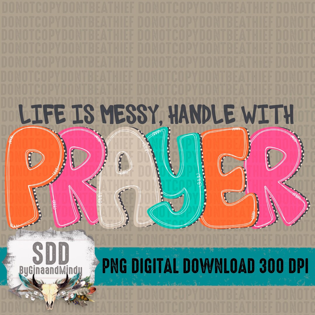 Handle With Prayer PNG | Doodle Letters, Trendy, Christian, Faith ...