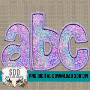 Alpha PNG Bundle Set | Faux Embroidery, Stitched, Glitter, Summer ...