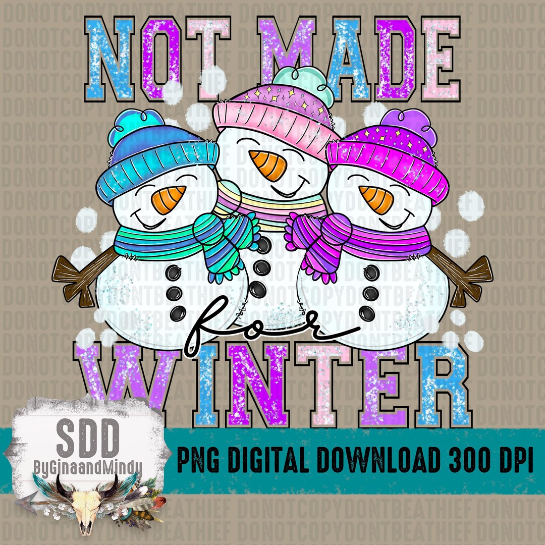 Not Made for Winter PNG Bundle | Trendy, Doodle Letters, Winter, Ice ...