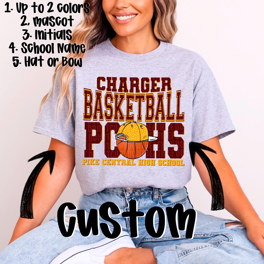 Basketball Custom School Spirit PNG | Unisex, Ball, Net, Goal, Sport ...