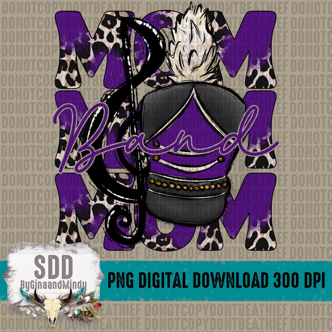 Band Mom PNG Music Leopard Note Notes Marching Fall - Etsy