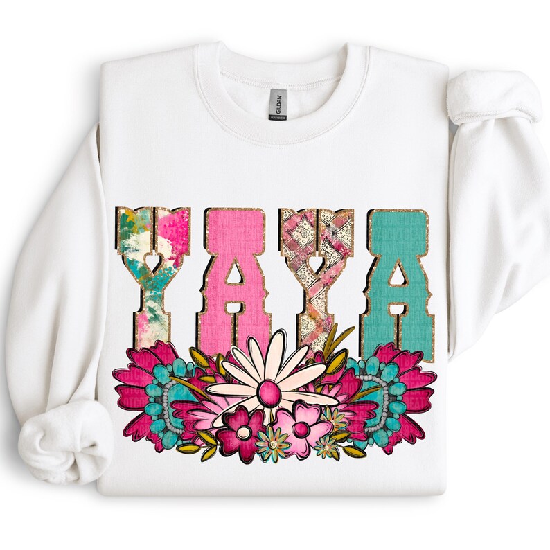 Yaya Western Floral Name PNG | Floral, Trendy, Flowers, Flower, Western ...