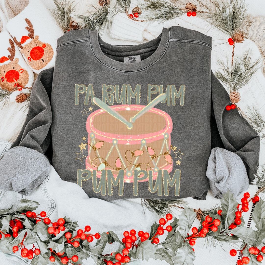 Pa Rum Pum Pum Pum PNG | Christmas Drum Design | Festive Holiday ...