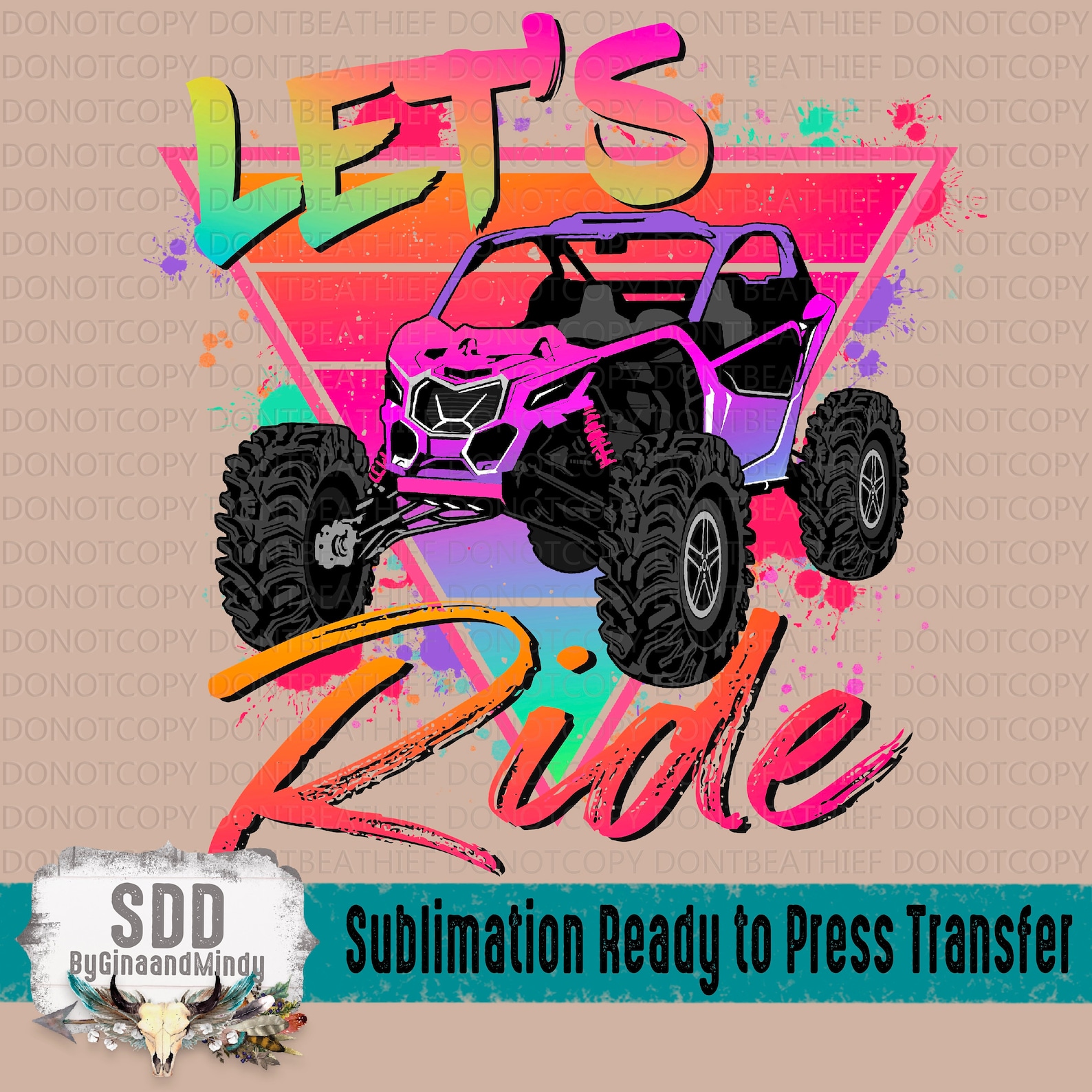 Ready to Press Let's Ride Sublimation off Road - Etsy