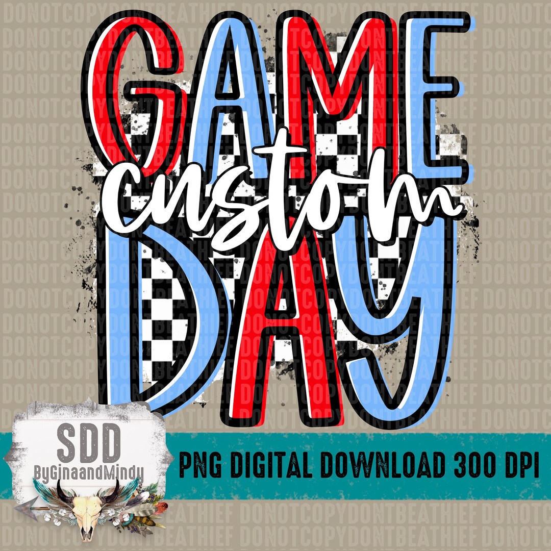Custom Game Day PNG Bundle Trendy, Mascot, Spirit, Checkered, Dots ...