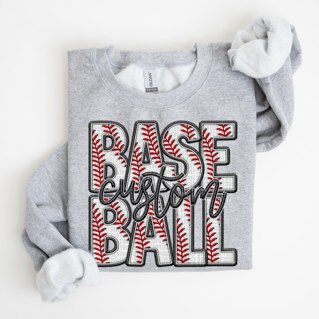 Baseball Custom PNG | Faux Embroidery, Trendy, Name, Mascot, Team ...