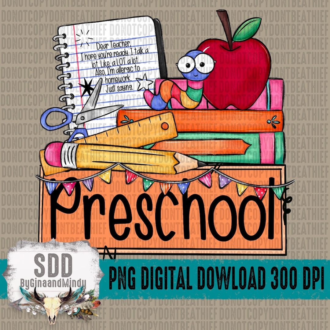 Preschool PNG | Trendy, Back to School, Teach, Youth, Learn, Teacher ...