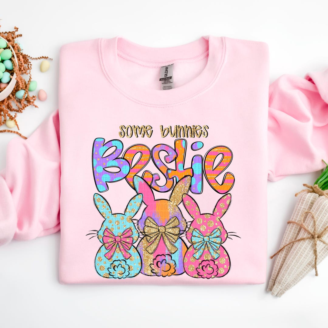 Some Bunnies Bestie PNG | Doodle Letters, Spring, Bunny, Glitter ...