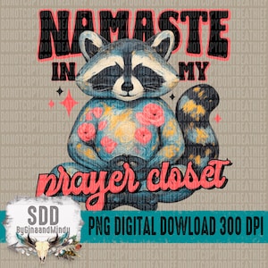 Christian PNG | Trendy, Raccoon, Meditating, Floral, Jesus, God, Faith ...